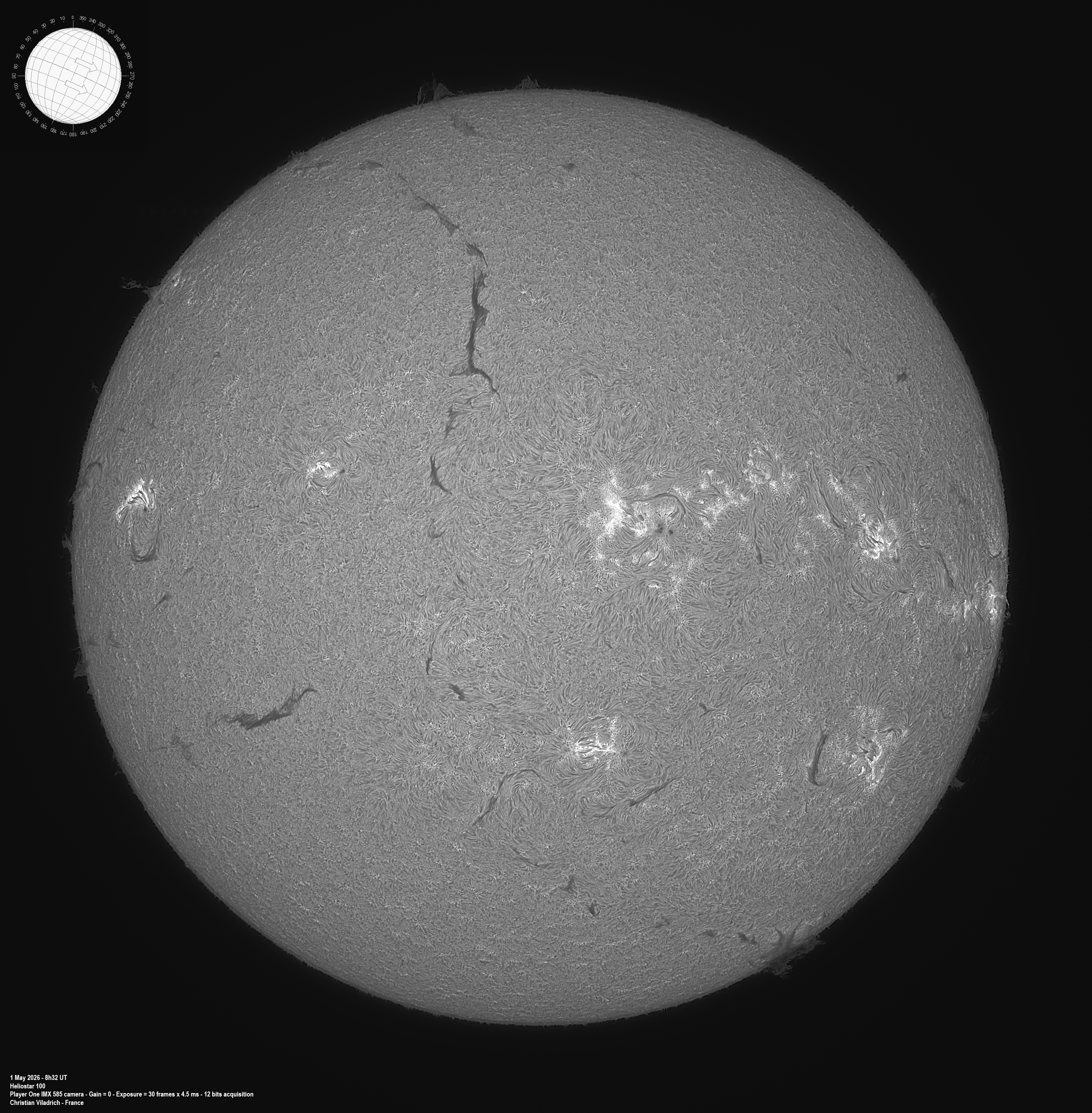 Belated Ha images taken on May 1 with the Heliostar 100 and the Mewlon ...
